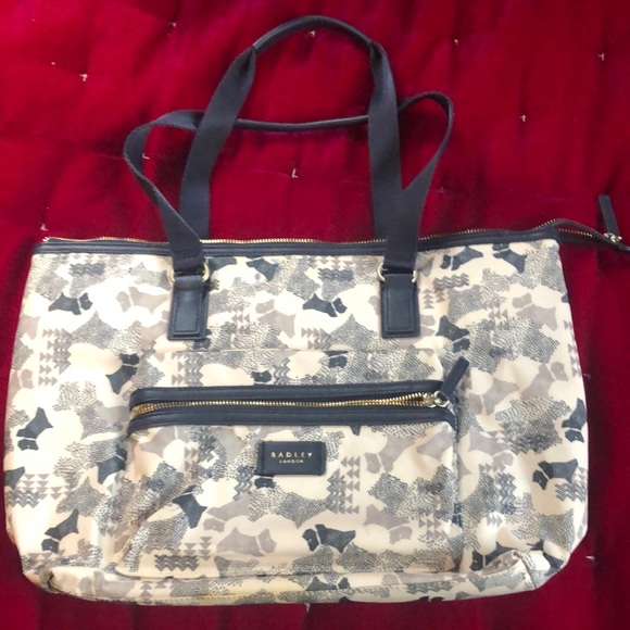 RADLEY LONDON | Bags | Radley London Black And Cream Tote Bag | Poshmark